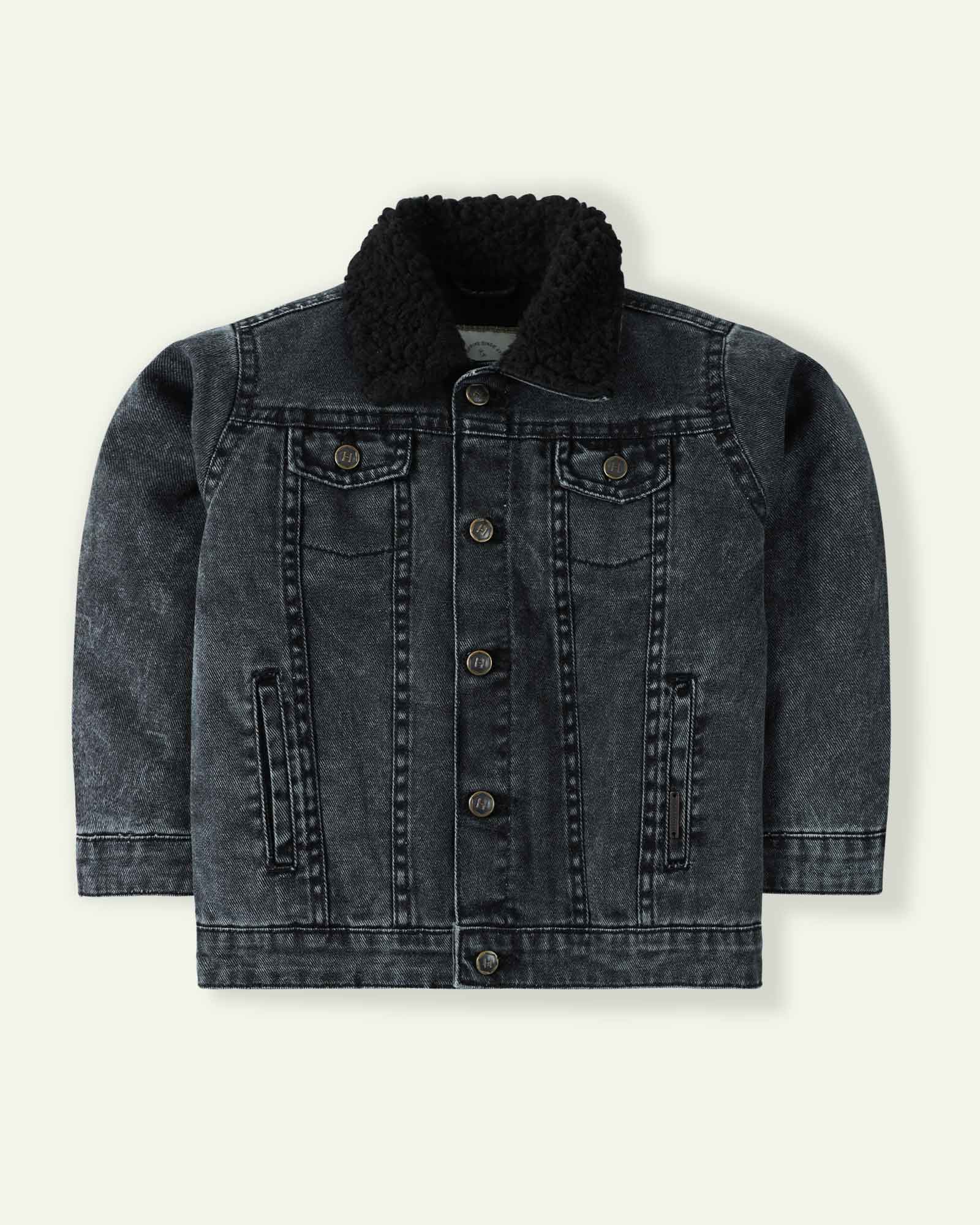 Charcoal Denim Jacket – Hopfair.pk