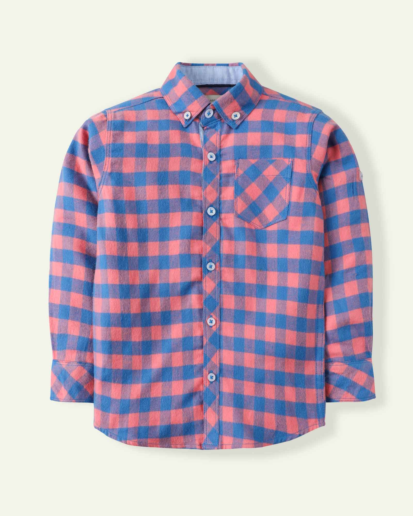 Red and Blue Check Shirt – Hopfair.pk