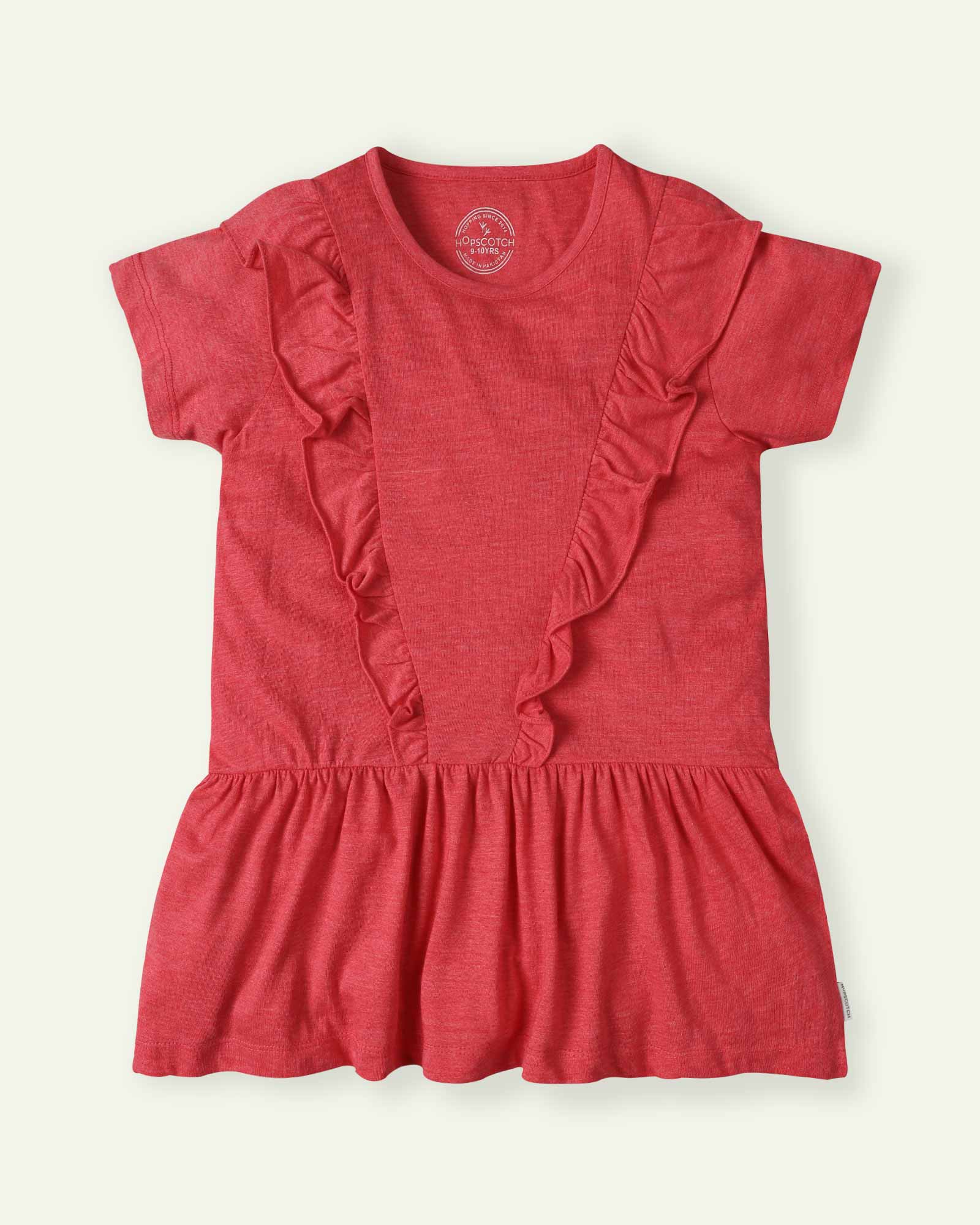 Ruffled Red Top – Hopfair.pk