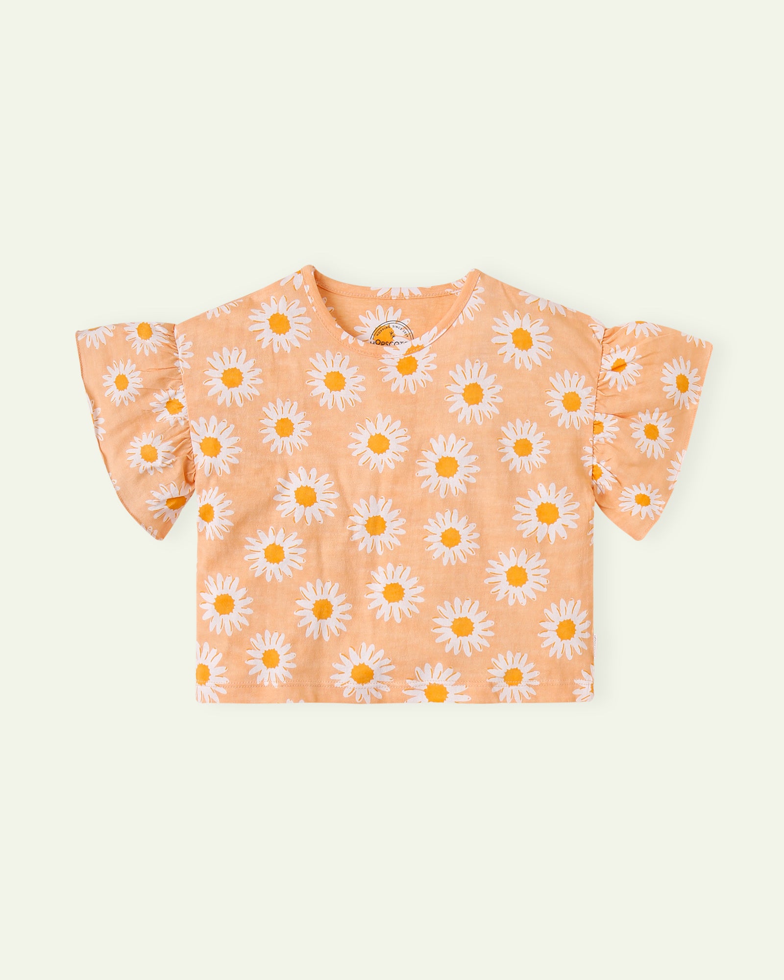 Orange Floral Top – Hopfair.pk